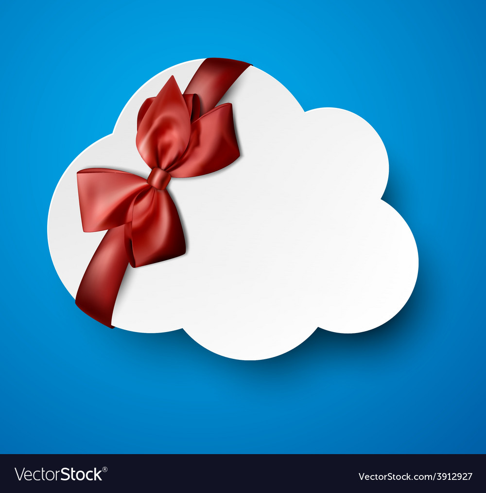 Paper white cloud note Royalty Free Vector Image