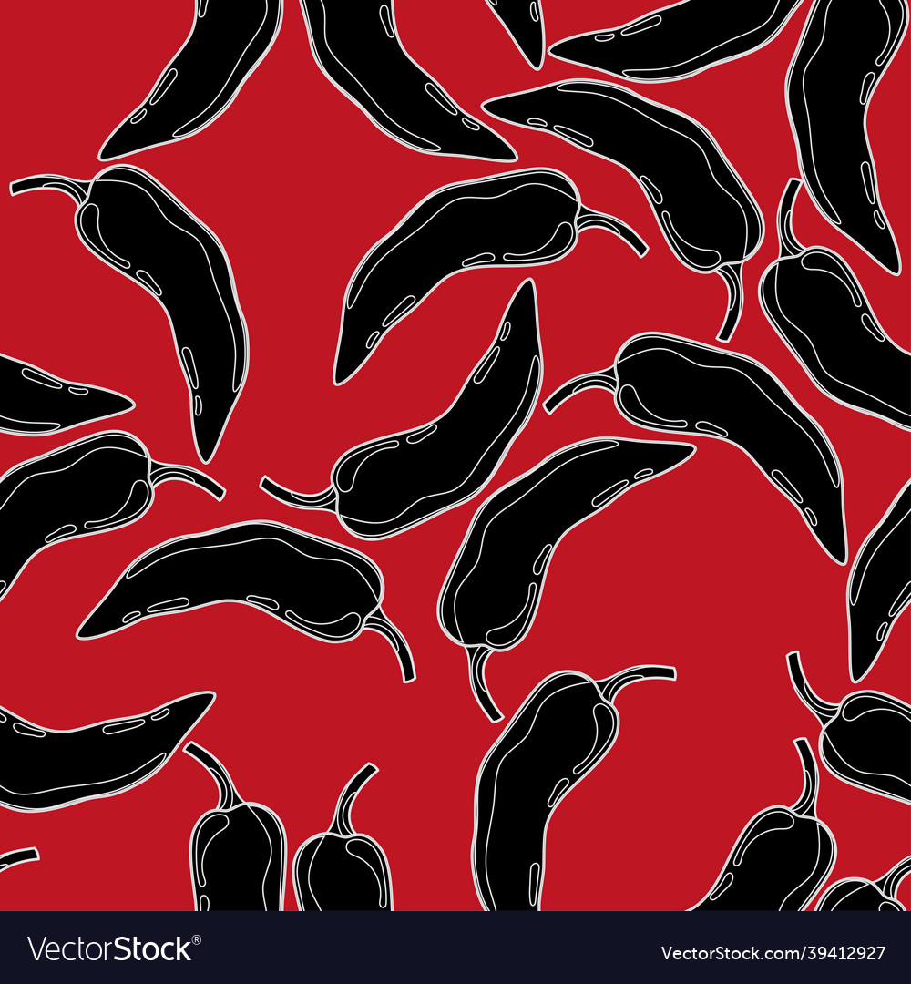 Pepper seamless pattern Royalty Free Vector Image