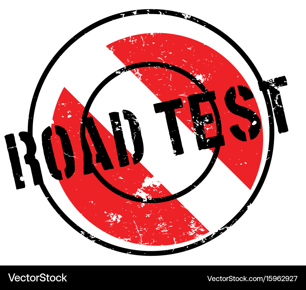 Road test rubber stamp Royalty Free Vector Image