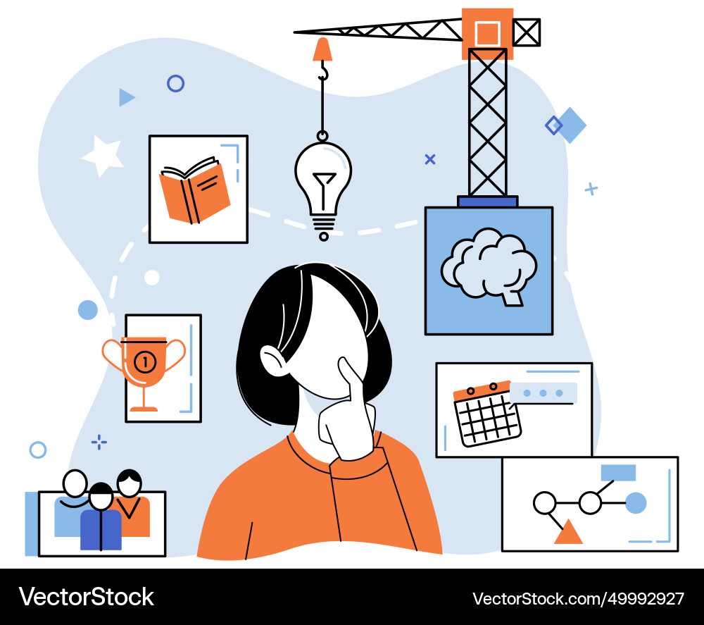 Self development the desire to achieve drives Vector Image