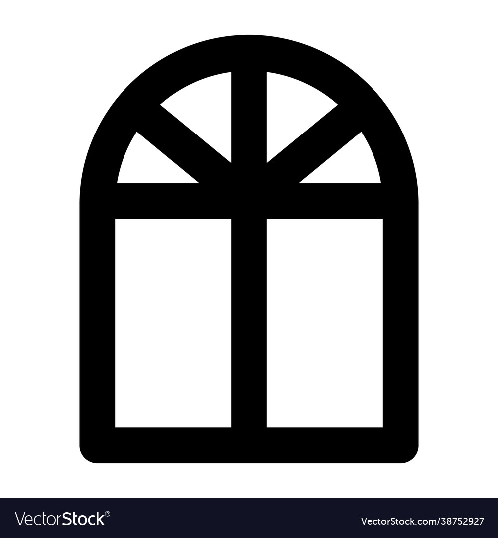 Semicircular window Royalty Free Vector Image - VectorStock
