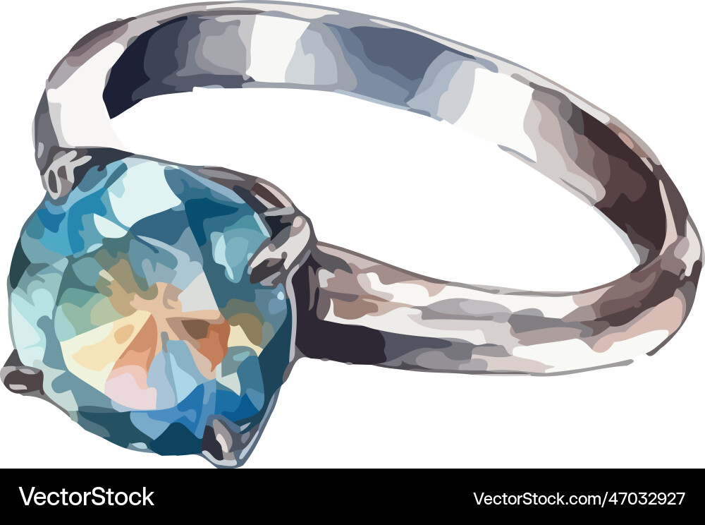 Shiny love symbol diamond wedding ring gift Vector Image