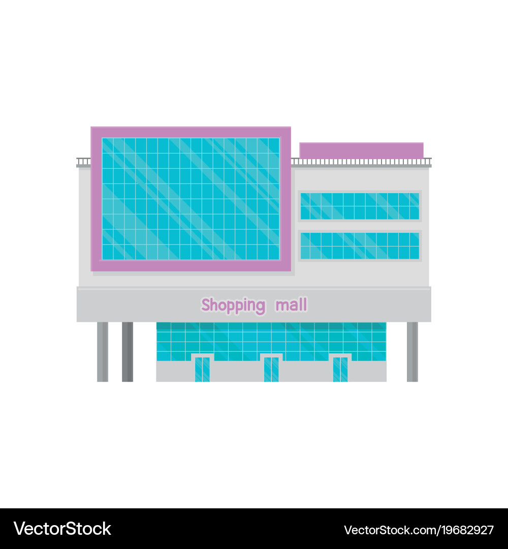 Shopping mall or office building facade Royalty Free Vector