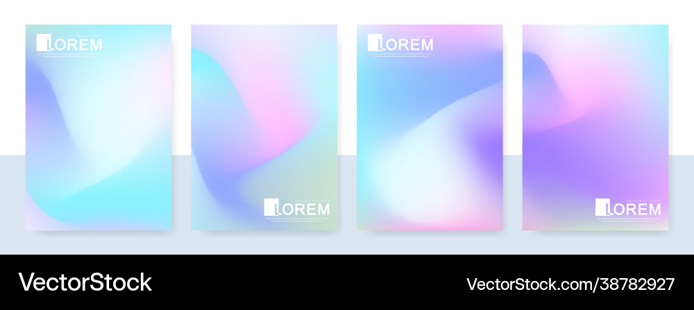 Trendy abstract mockup pastel colorful gradient Vector Image