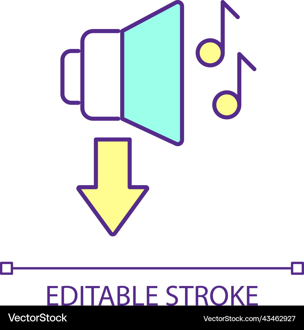 Volume off rgb color icon Royalty Free Vector Image