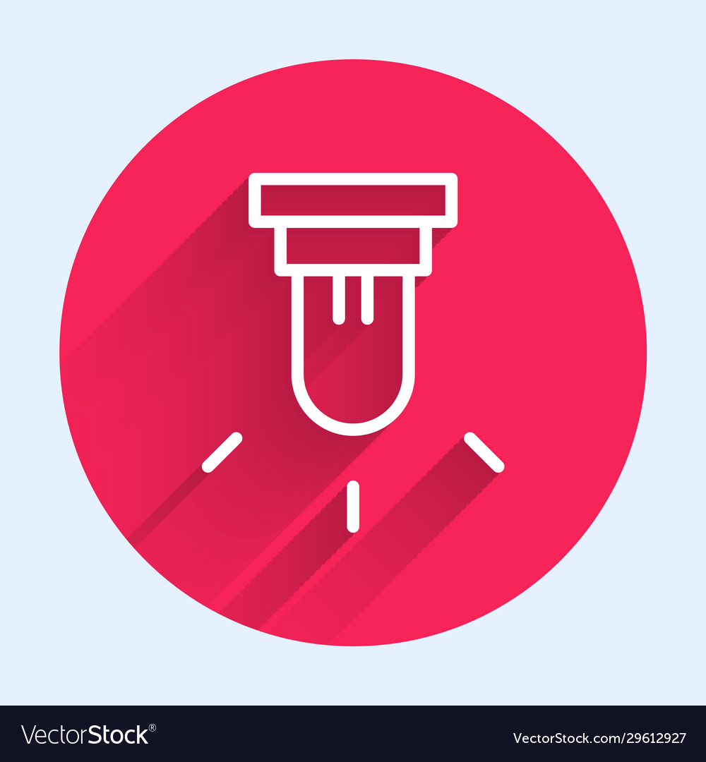 White line motion sensor icon isolated with long Vector Image