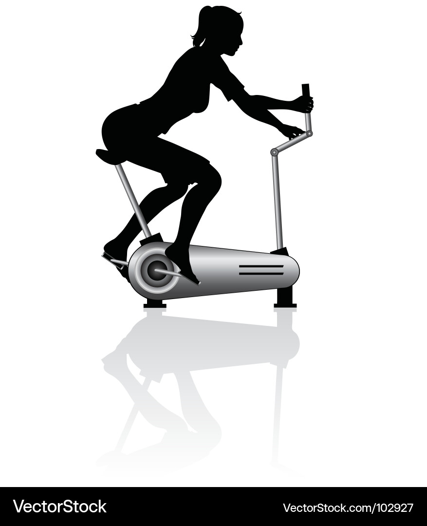 Woman on bike Royalty Free Vector Image - VectorStock