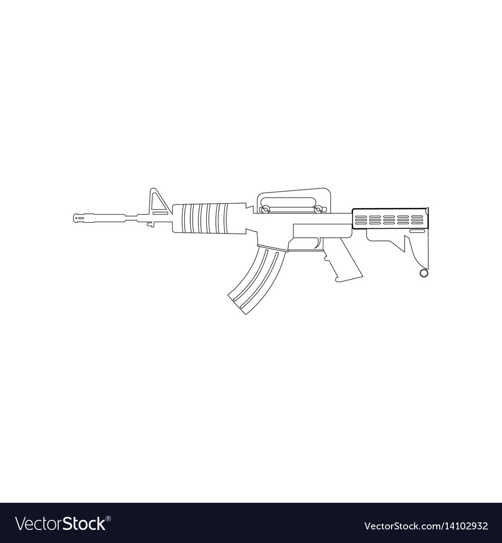 Automatic gun Royalty Free Vector Image - VectorStock