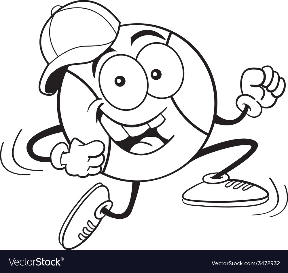 Cartoon running baseball Royalty Free Vector Image Cartoon running baseball Royalty Free Vector Image