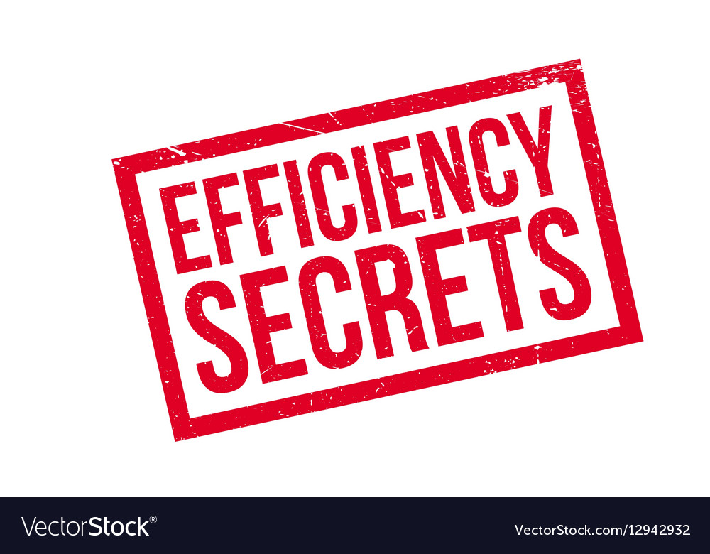 Efficiency secrets rubber stamp Royalty Free Vector Image