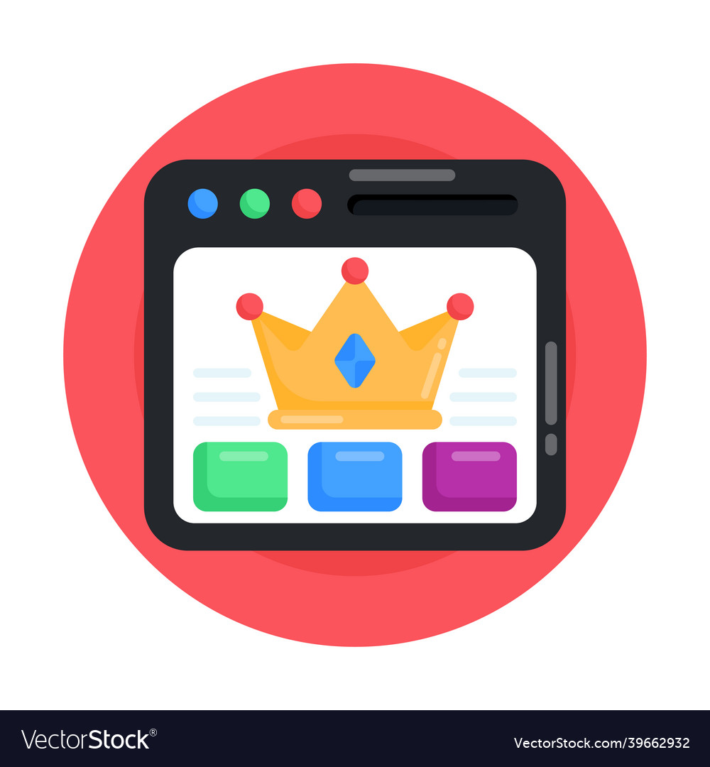 King website Royalty Free Vector Image - VectorStock