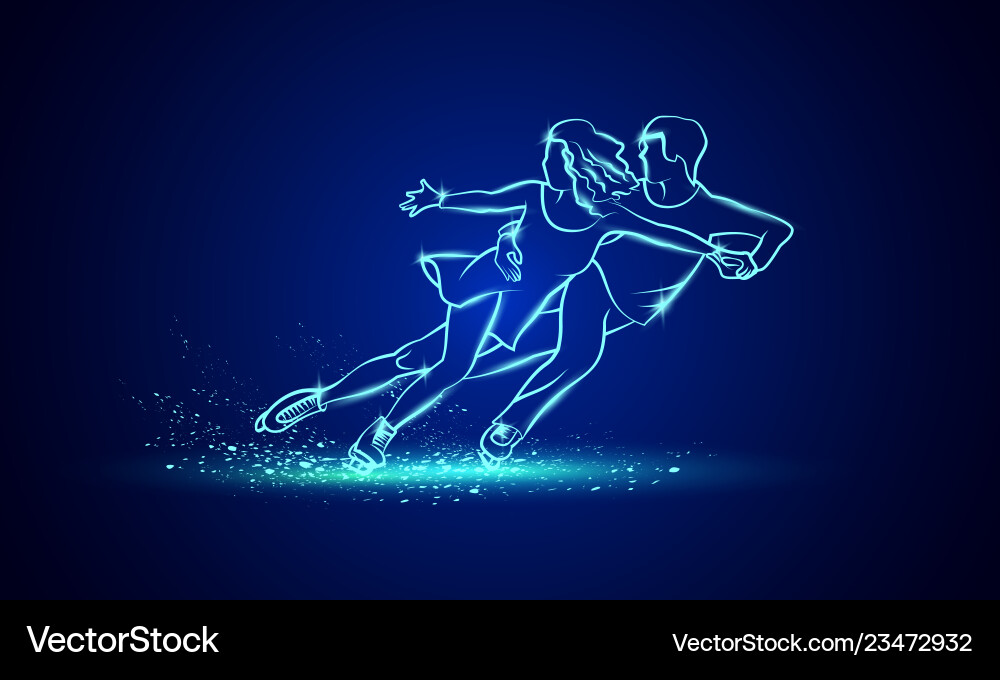 Pair figure skating sport Royalty Free Vector Image