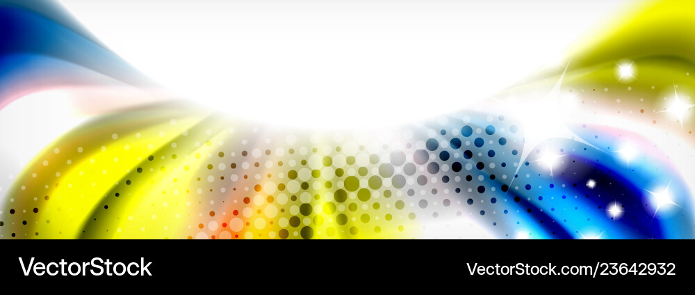 Smooth liquid blur wave background color flow Vector Image
