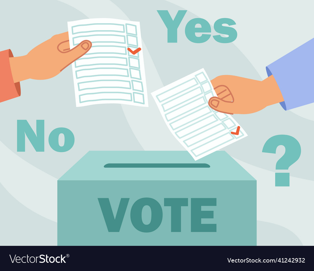 Voting process concept Royalty Free Vector Image