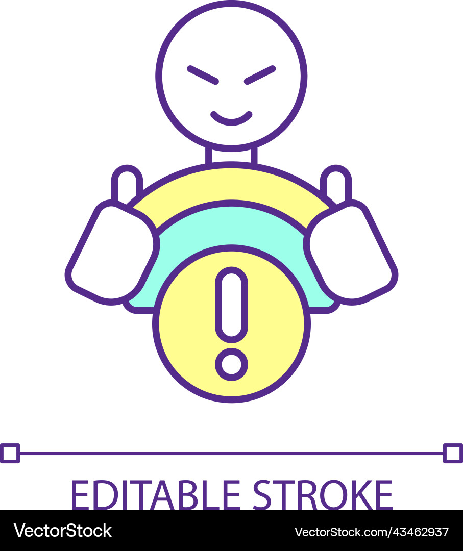 Careless driver rgb color icon Royalty Free Vector Image