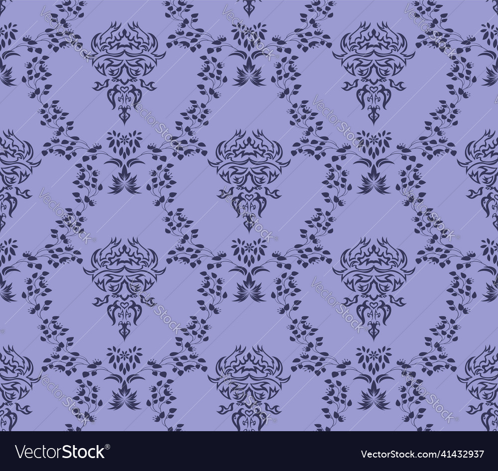 Damask seamless pattern Royalty Free Vector Image