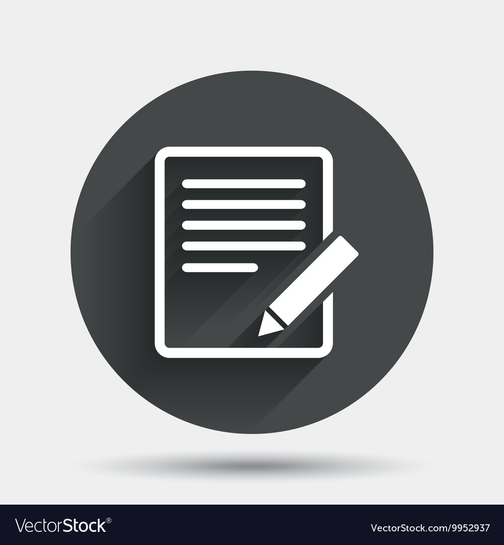 Edit document sign icon content button Royalty Free Vector Edit document sign icon content button Royalty Free Vector