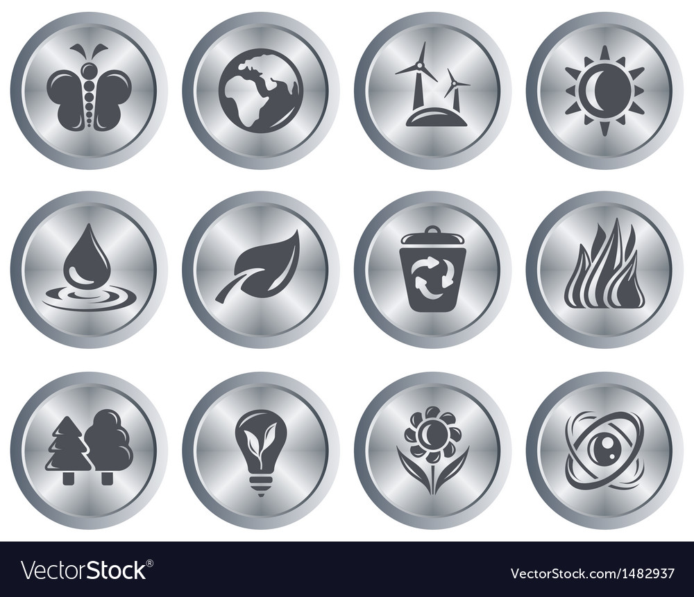 Environment buttons Royalty Free Vector Image - VectorStock