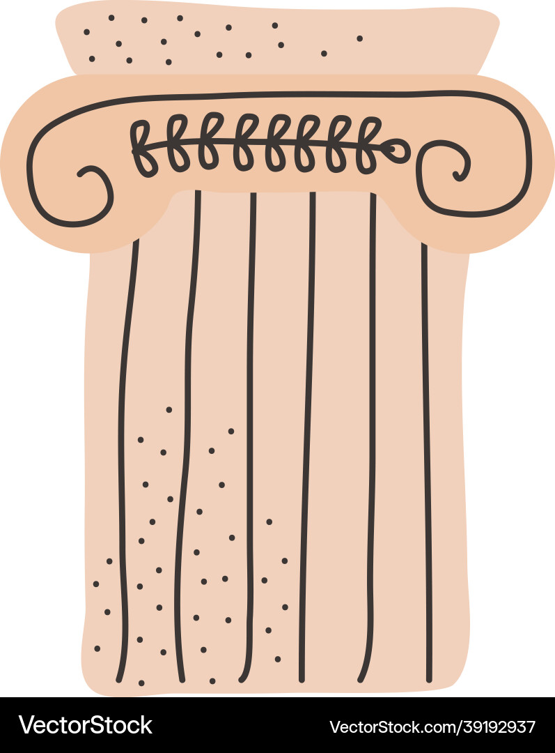 Pillar traditional of greece Royalty Free Vector Image