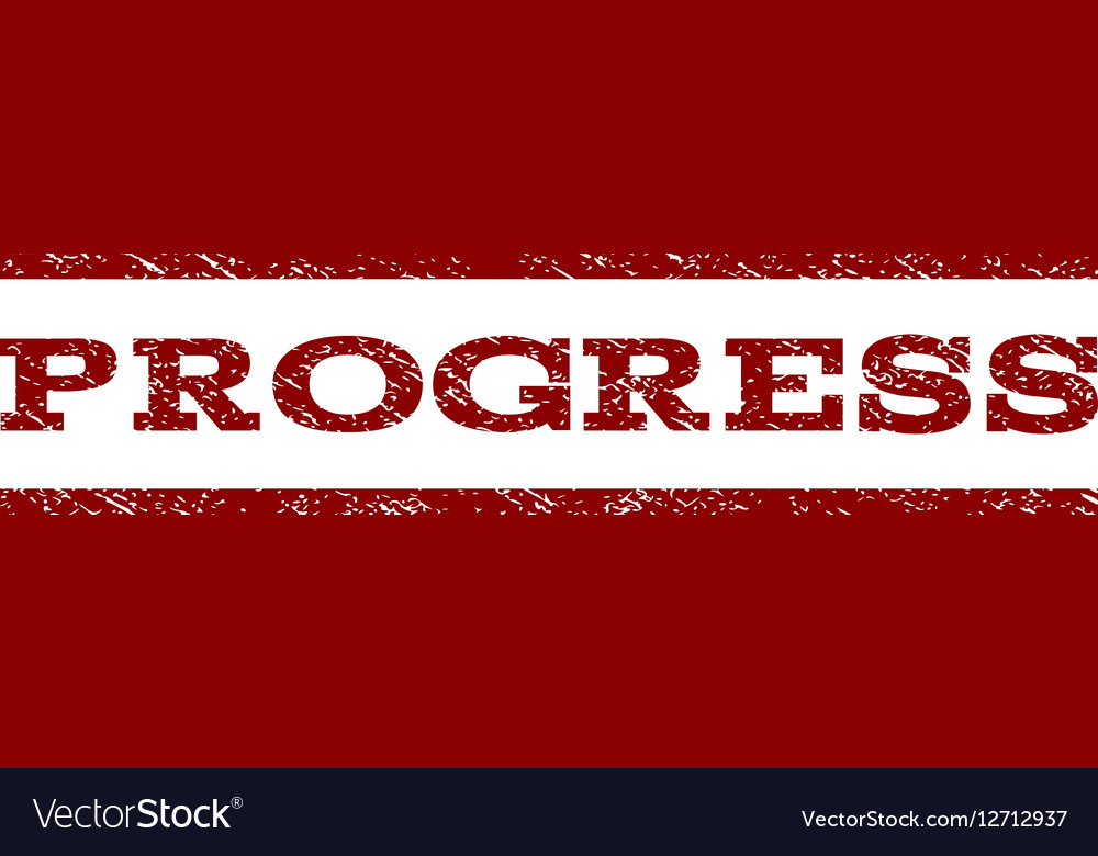 Progress watermark stamp Royalty Free Vector Image