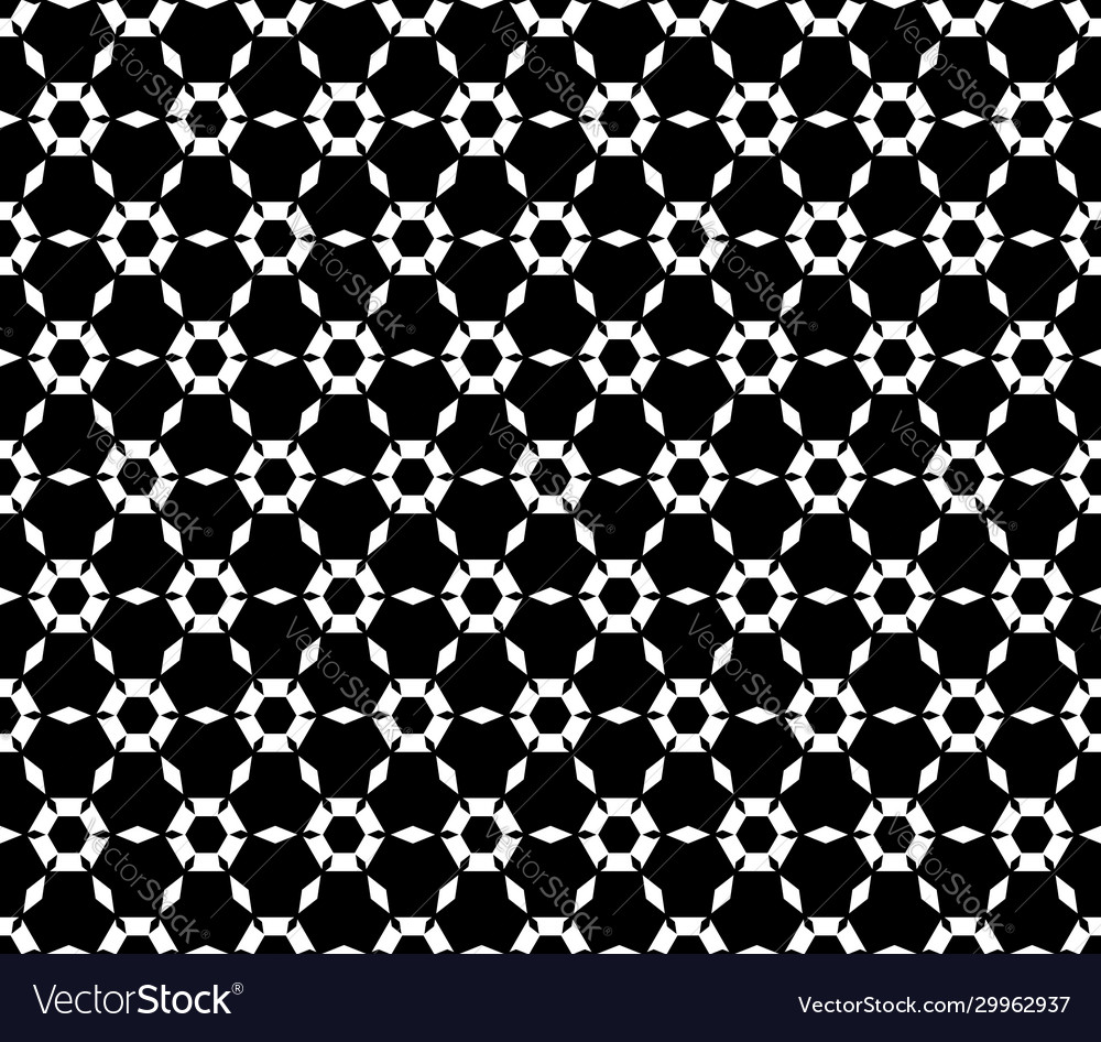Simple black white hexagonal pattern Royalty Free Vector