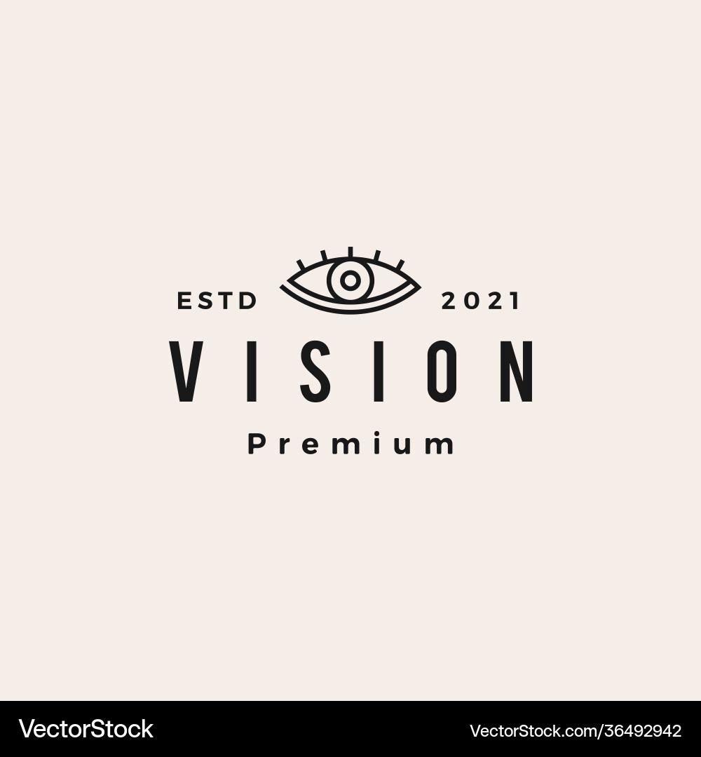 Eye vision hipster vintage logo icon Royalty Free Vector