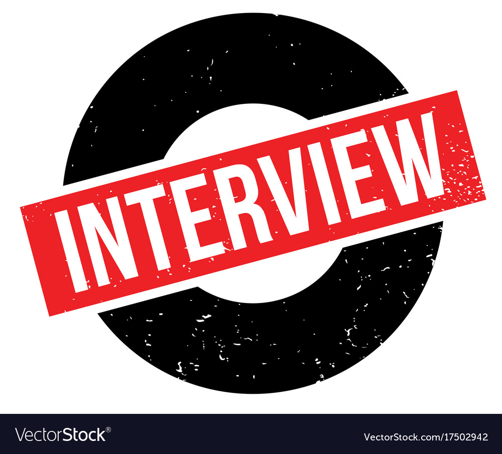 Interview rubber stamp Royalty Free Vector Image