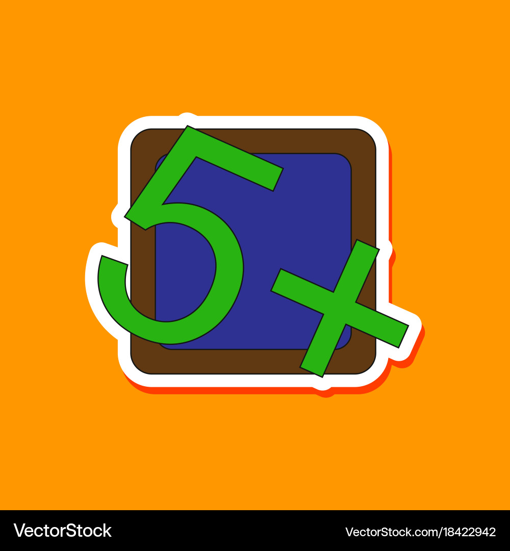 Paper sticker on stylish background exam score Vector Image