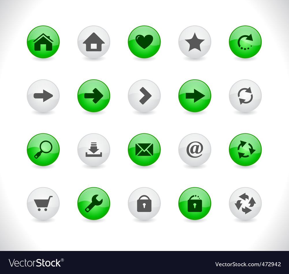 Website template buttons Royalty Free Vector Image