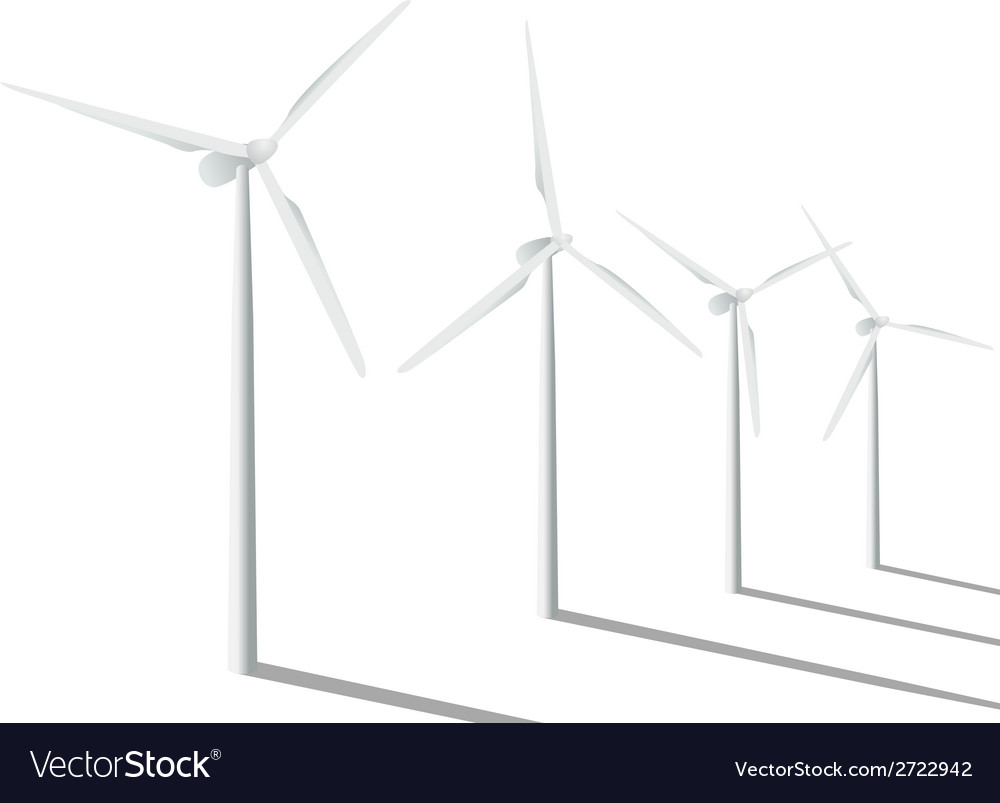 Wind generators Royalty Free Vector Image - VectorStock