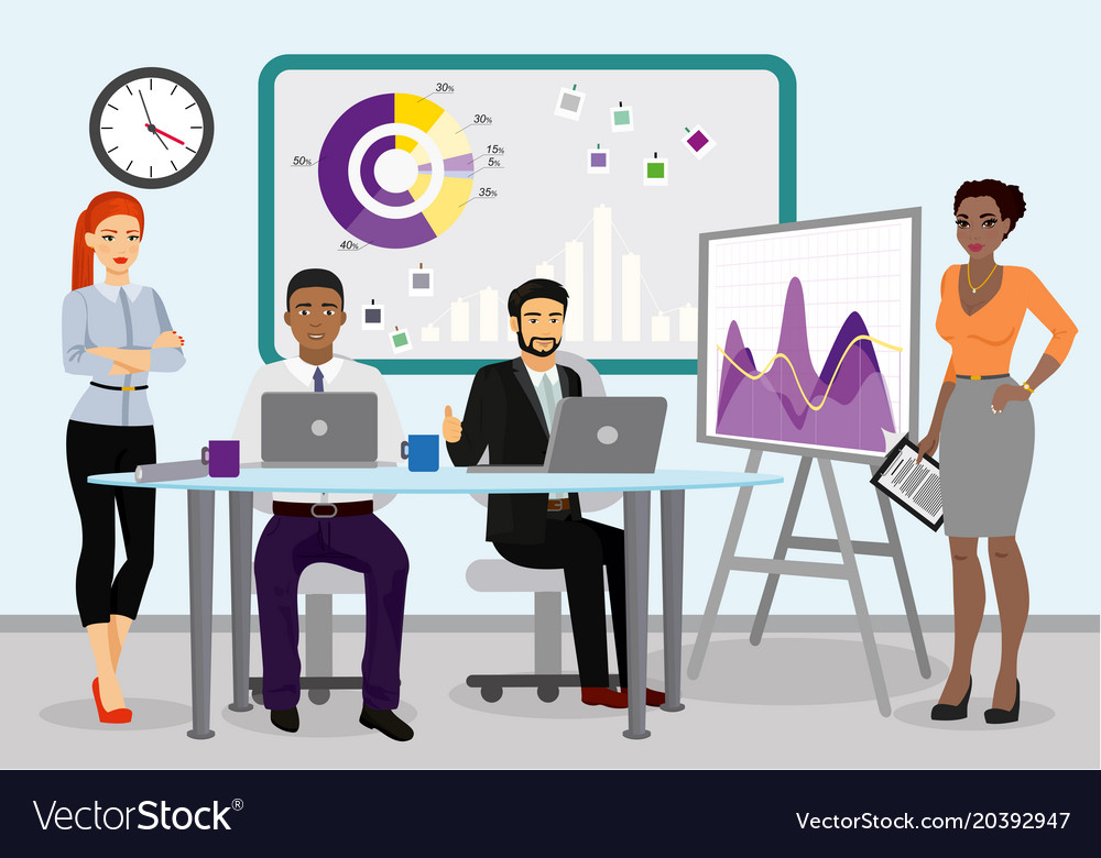 Business team managers Royalty Free Vector Image Business team managers Royalty Free Vector Image