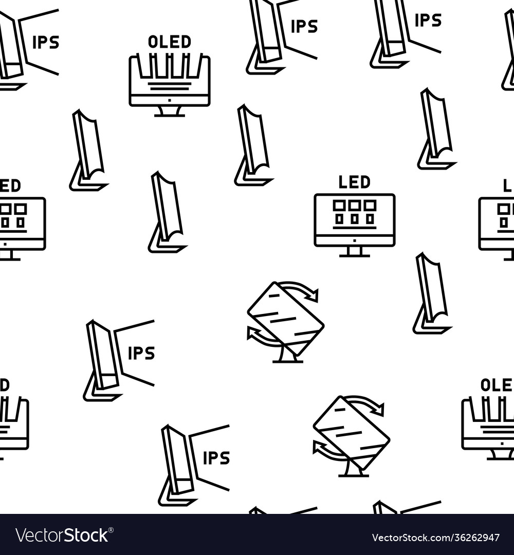 Computer pc monitor seamless pattern Royalty Free Vector