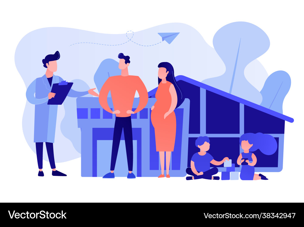 Family doctor concept Royalty Free Vector Image