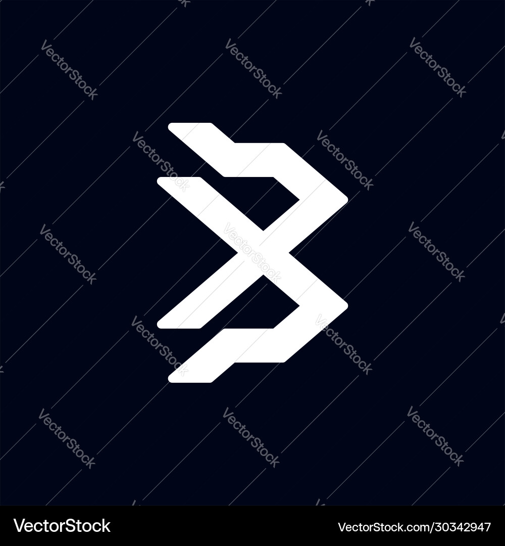 Initial letter b logo template with sporty arrow Vector Image