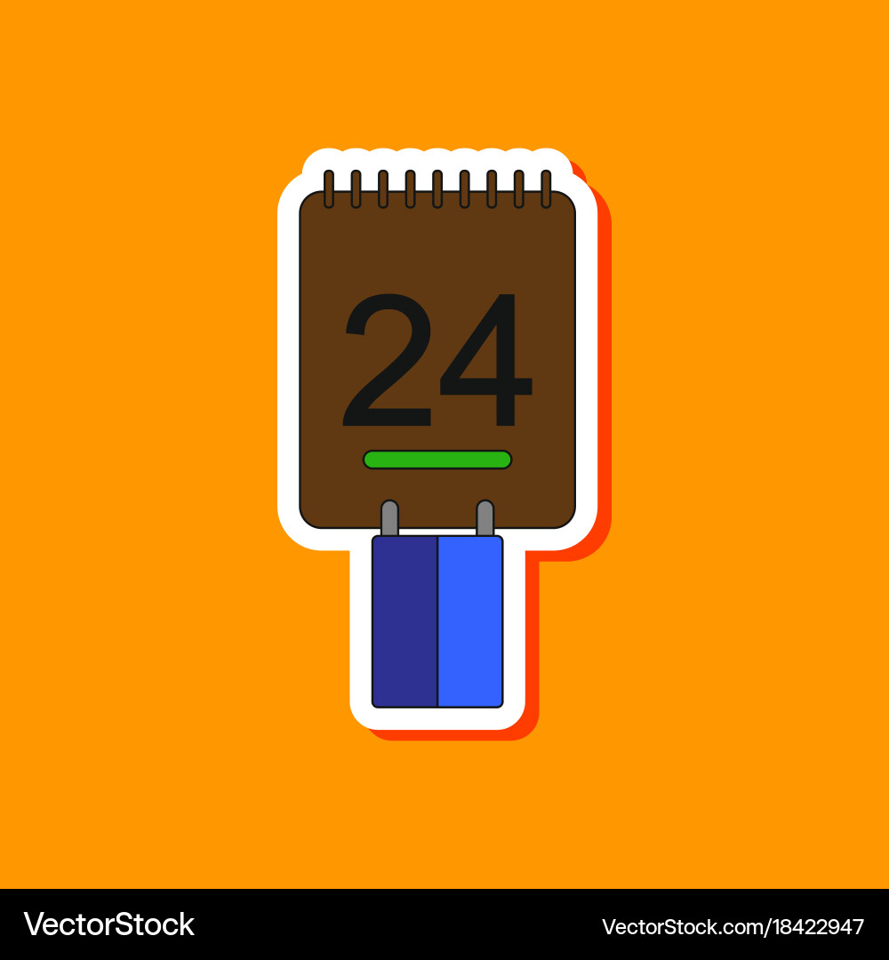 Paper sticker on stylish background calendar Vector Image