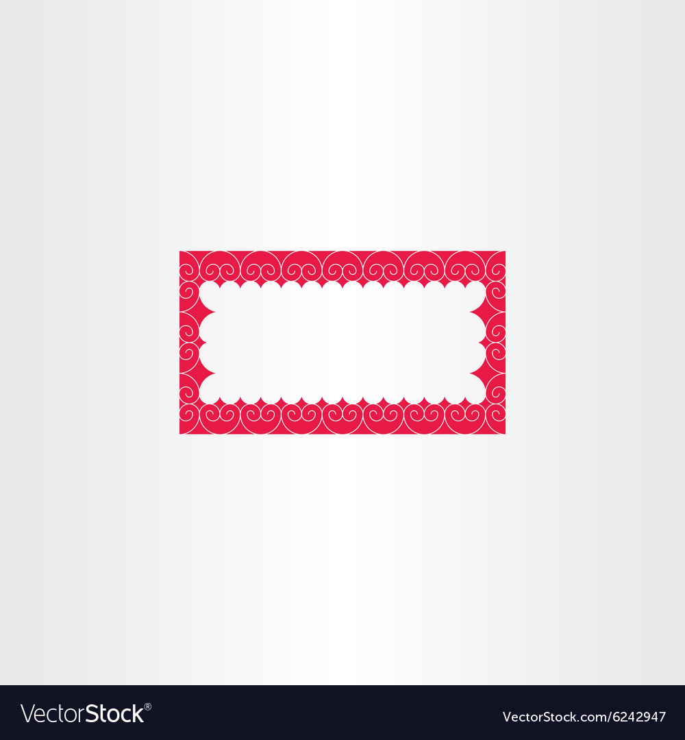 Red decorative rectangle frame Royalty Free Vector Image