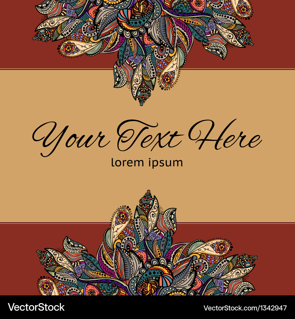Stylish vintage floral pattern against a uniform Vector Image