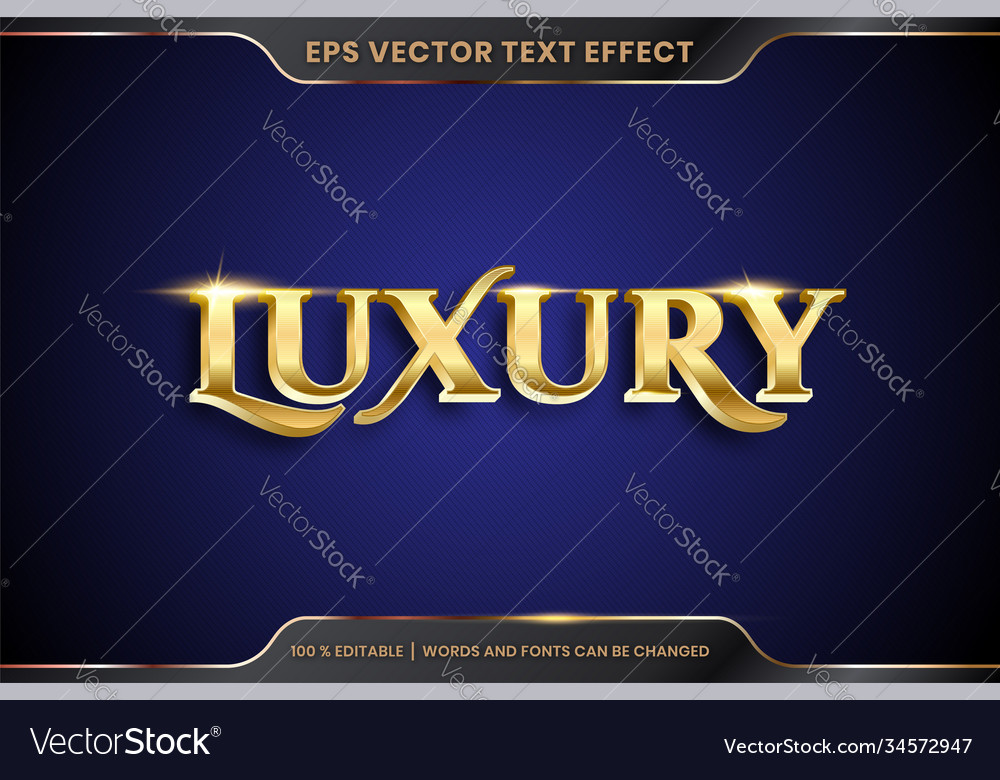 Text Effect In 3d Luxury Words Font Styles Theme Vector Image text-effect-in-3d-luxury-words-font-styles-theme-vector-image
