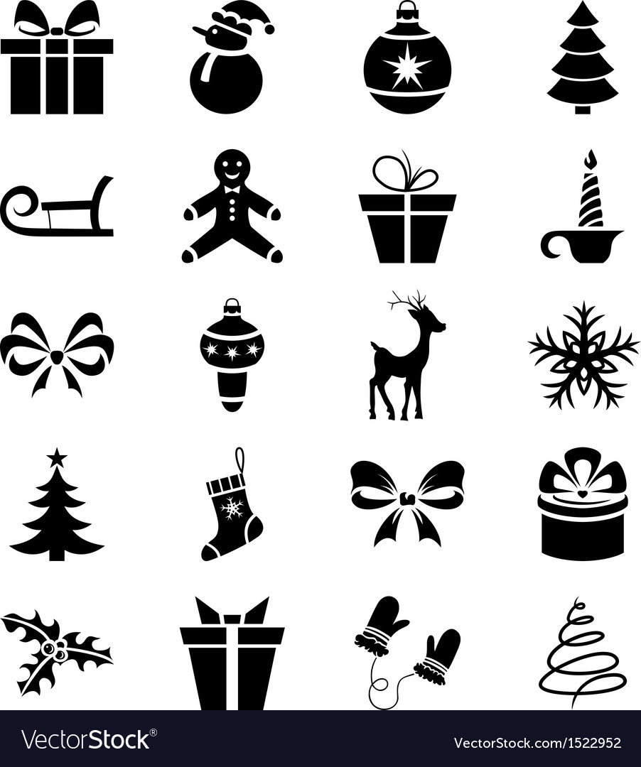 Big christmas set Royalty Free Vector Image - VectorStock