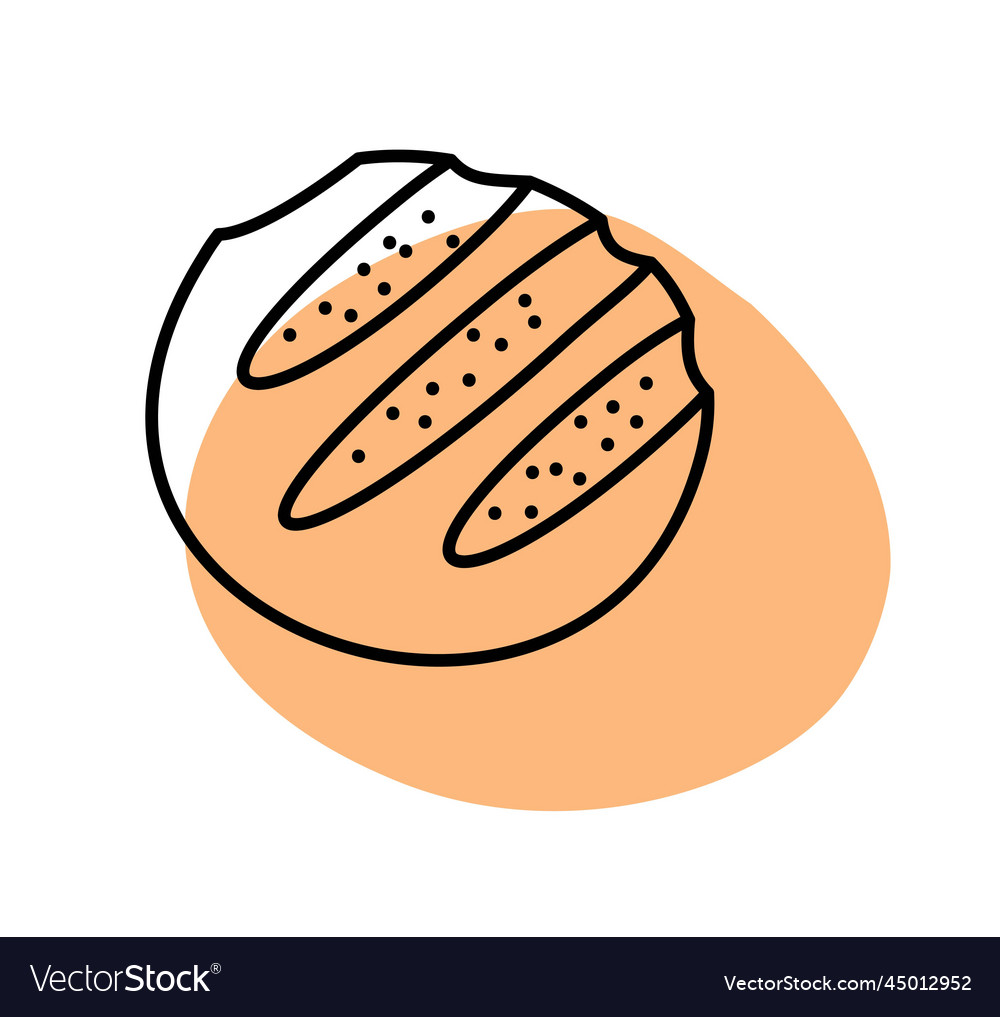 Bread doodle icon Royalty Free Vector Image - VectorStock
