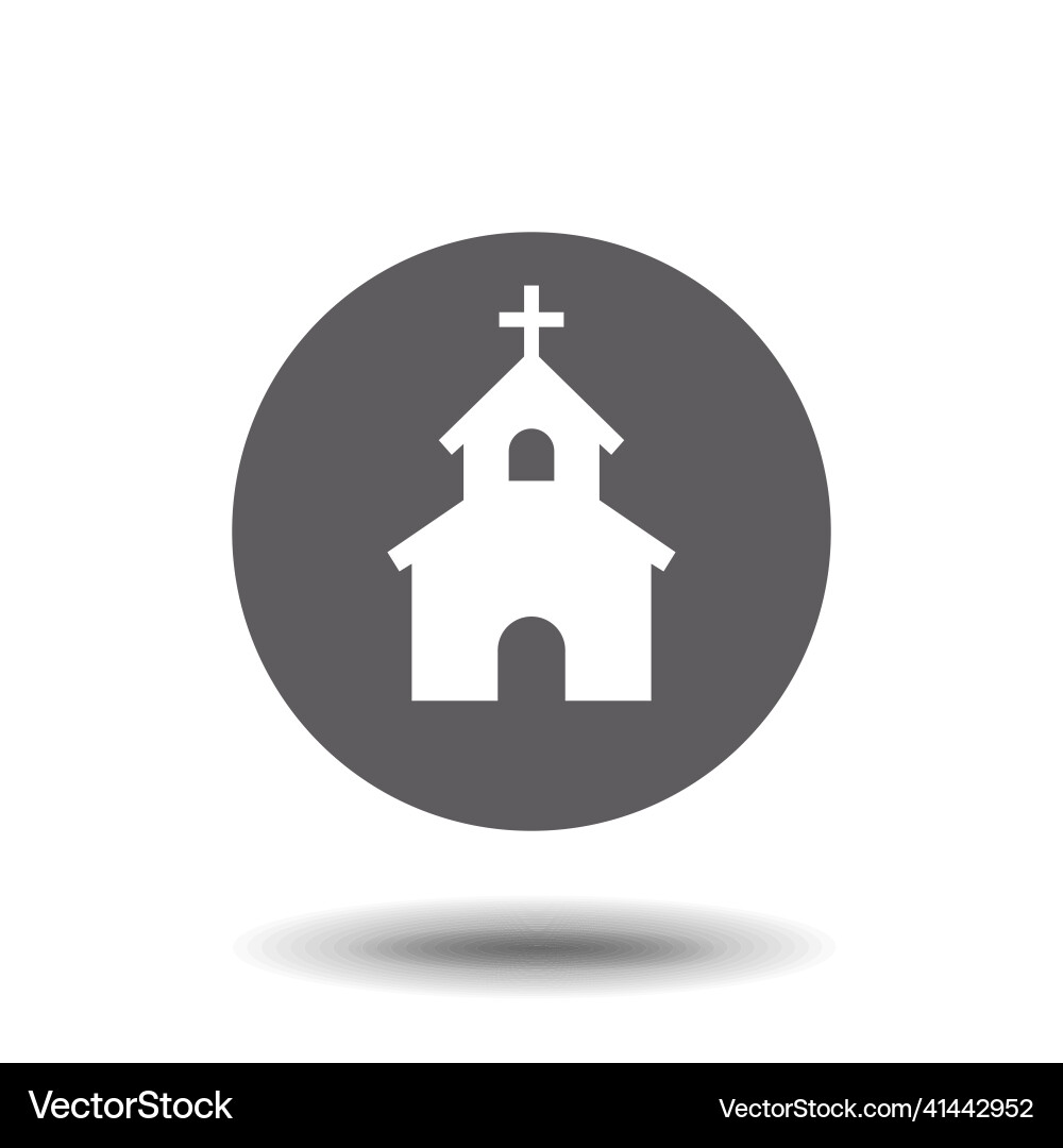 Church icon house icon flat design simple Vector Image