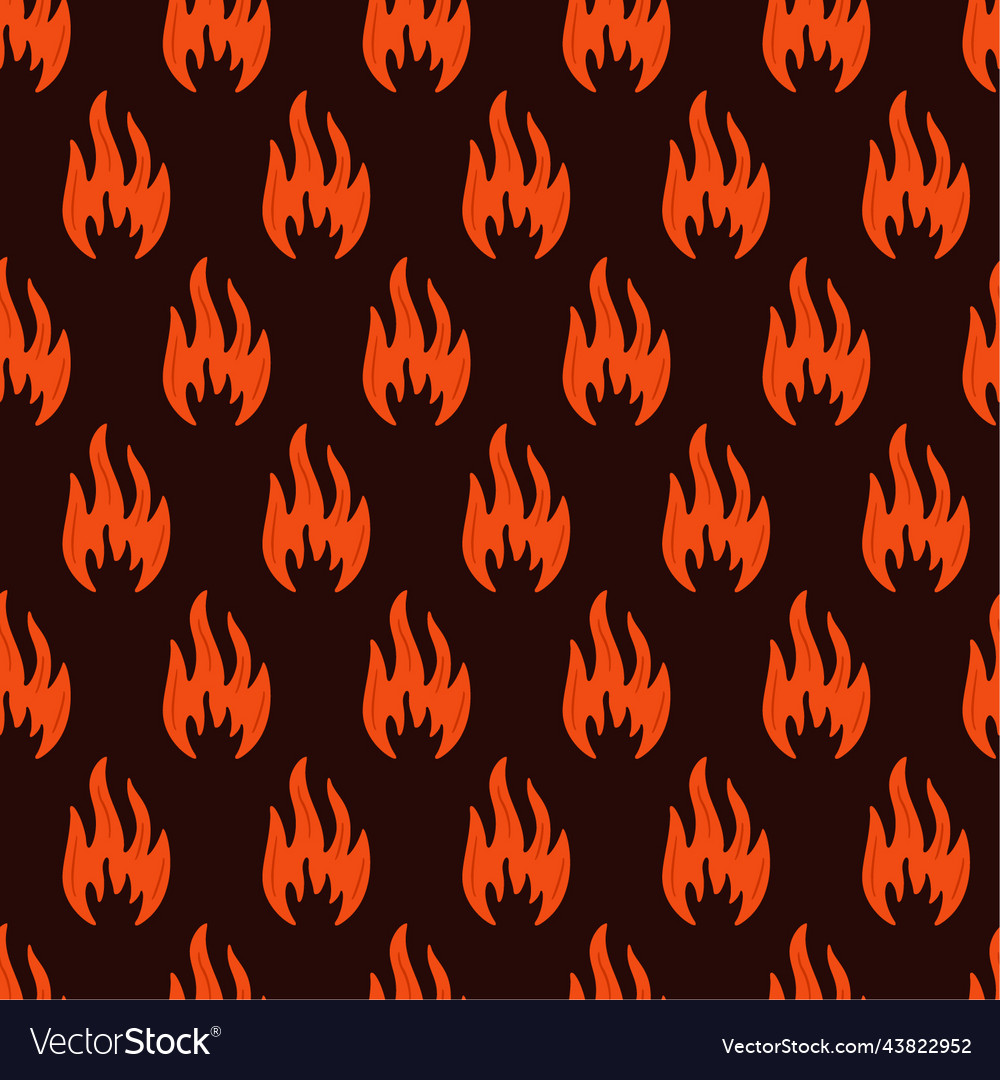 Flame seamless pattern Royalty Free Vector Image