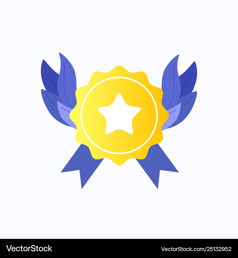 Gold medal or reward point Royalty Free Vector Image