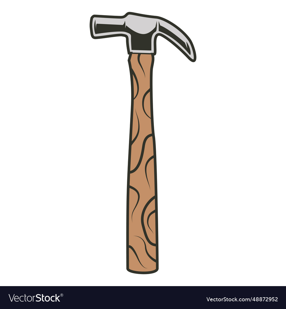 Hammer tools colored Royalty Free Vector Image