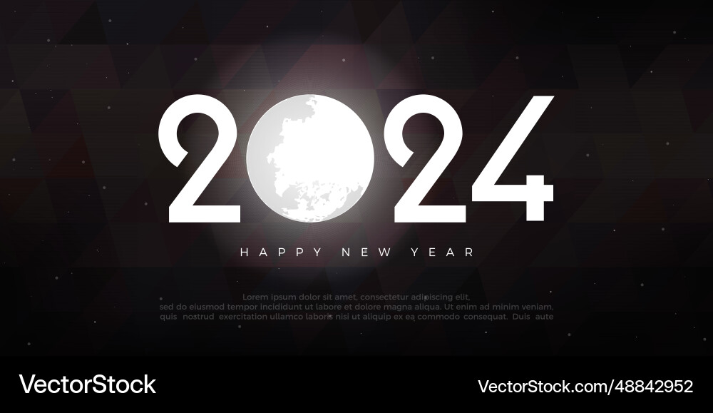 Happy new year 2024 with numbers Royalty Free Vector Image