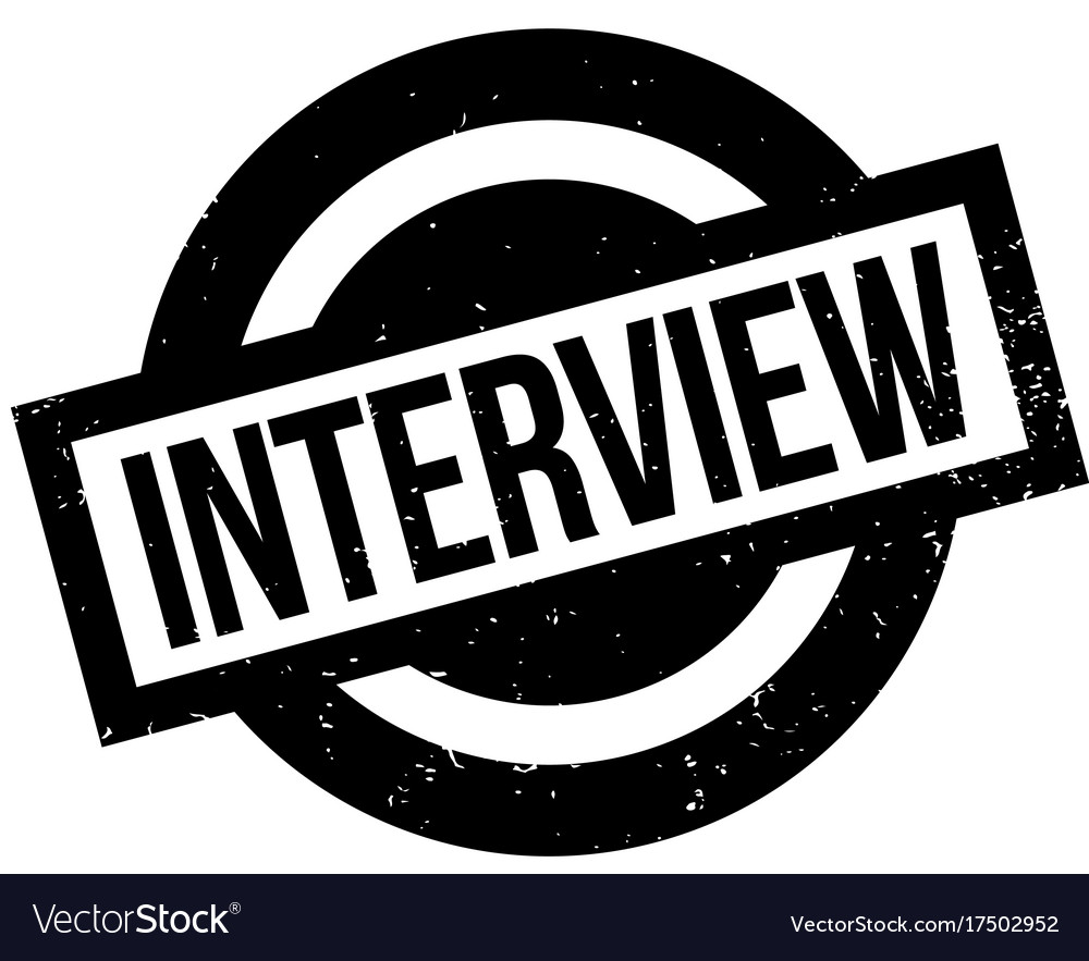 Interview rubber stamp Royalty Free Vector Image