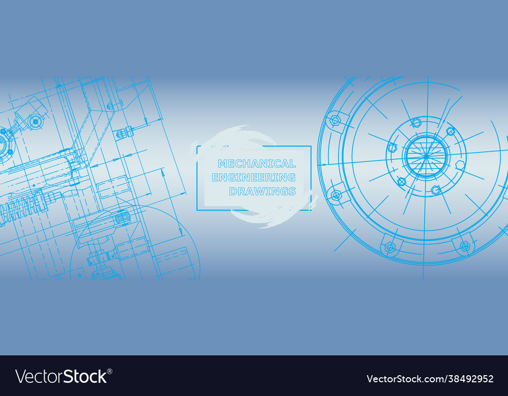 Mechanical engineering drawing abstract drawing Vector Image
