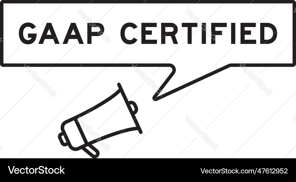 Megaphone icon with speech bubble in word gaap Vector Image