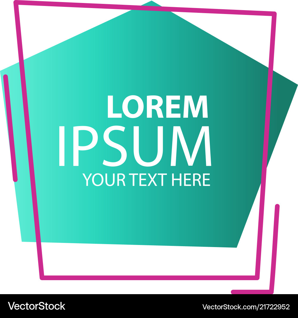 Modern banner green pentagon square design Vector Image