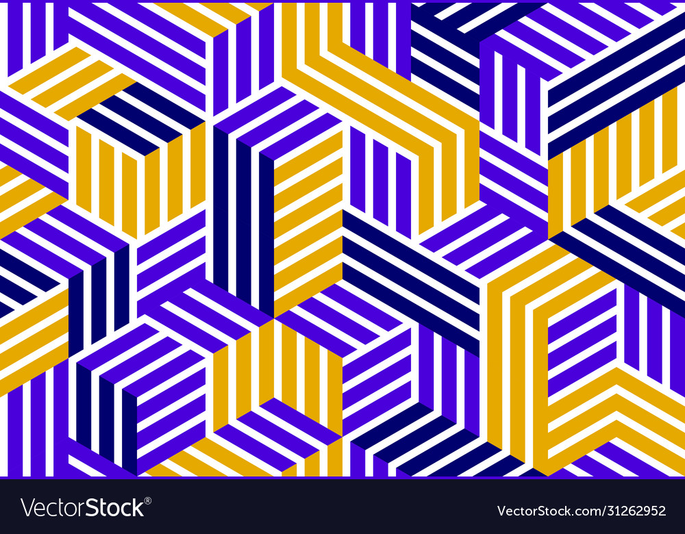 Seamless cubes background lined boxes repeating Vector Image